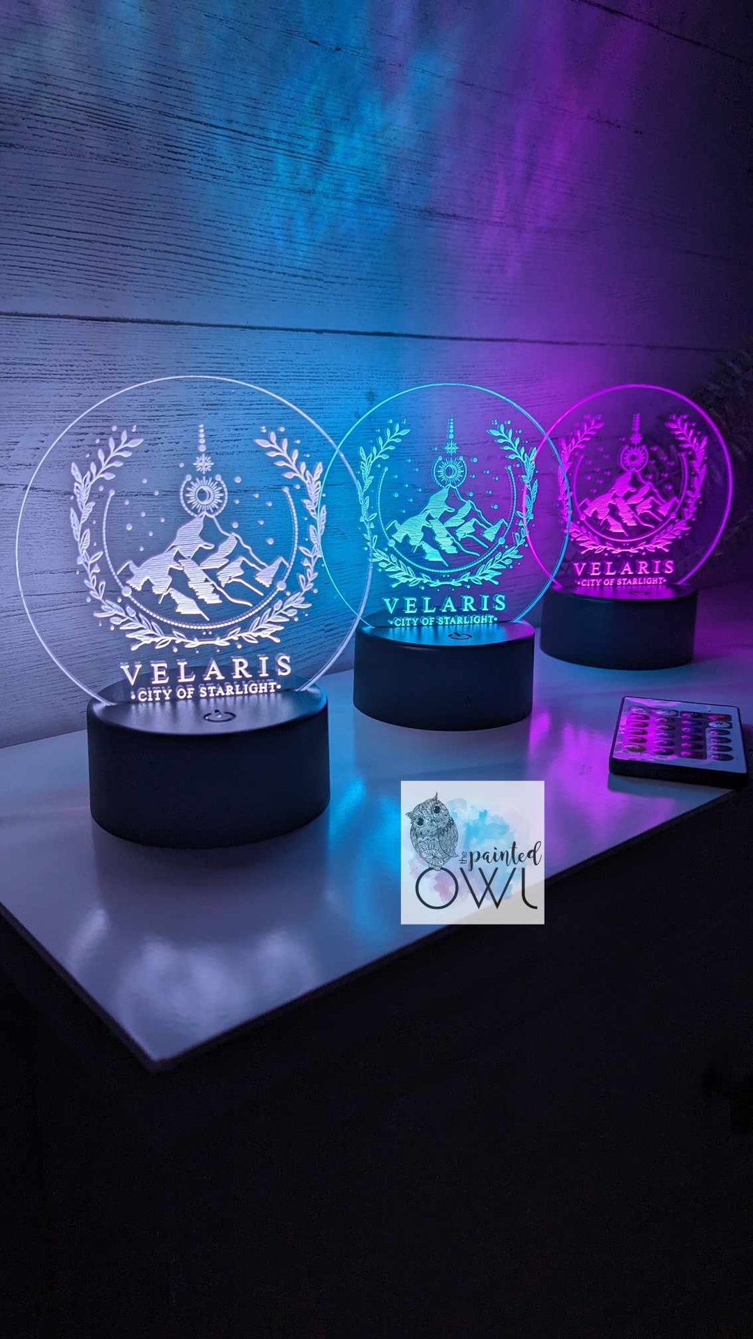 Velaris City of Starlight Sign/ ACOTAR Light up Bookshelf Sign ...