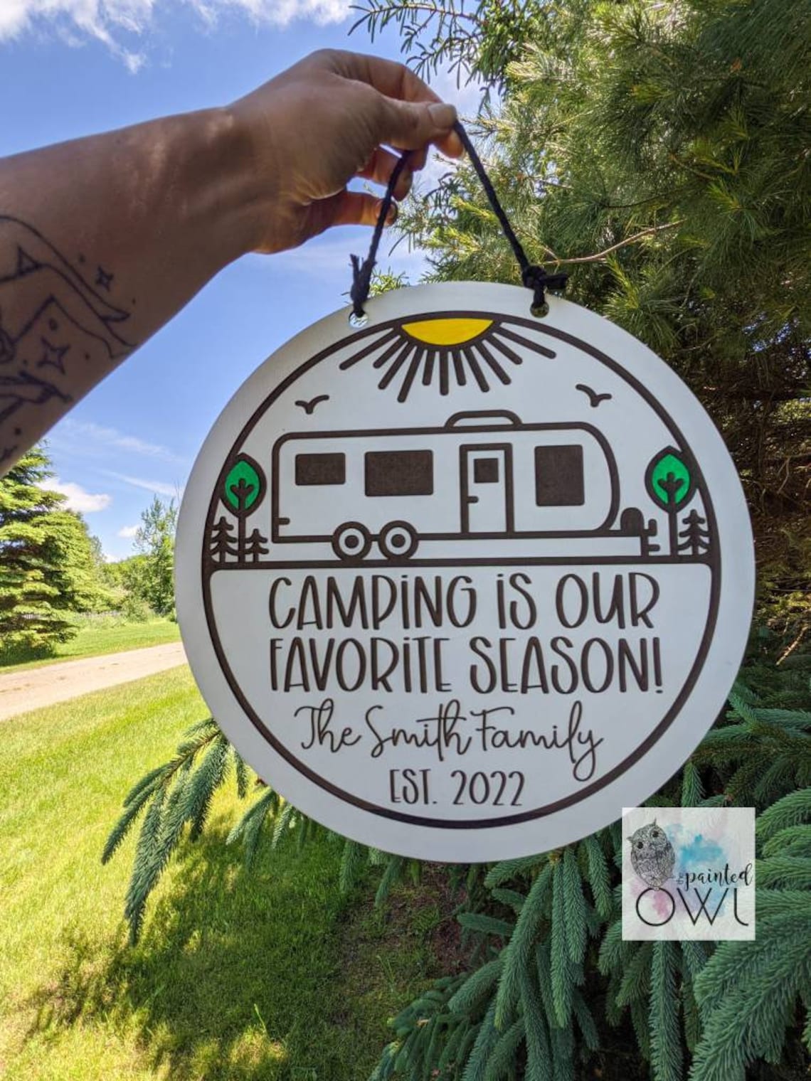 Personalized Travel Trailer Sign Happy Camper Sign Camper - Etsy
