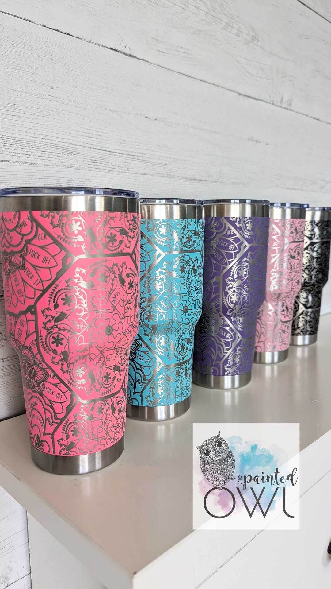 Hidden Swear Word Tumbler 30oz Tumbler/ Laser Engraved Tumbler/ Swear ...