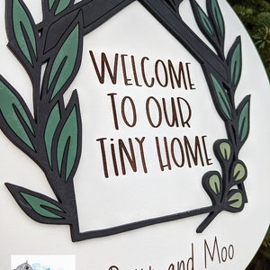 Personalized Tiny Home Sign/ Tiny House/ Wood Sign/ Door Hanger/ Camper ...