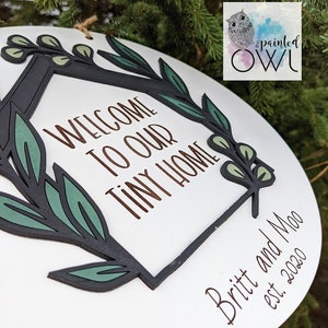 Personalized Tiny Home Sign/ Tiny House/ Wood Sign/ Door Hanger/ Camper ...