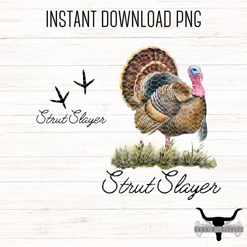 Strut Slayer Turkey Design for Front and Back Tshirt Designperfect for ...