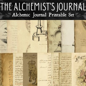 The Alchemist's Journal Printable Paper Set Digital Download Alchemy ...