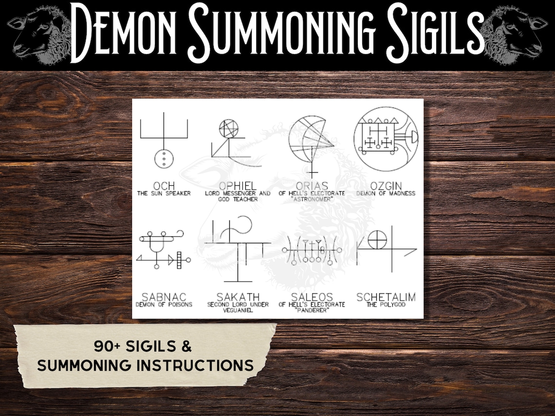 Demon Summoning Sigils Summon Black Magic Demonic - Etsy