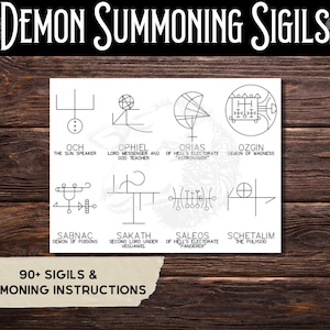 Demon Summoning Sigils Summon, Black Magic, Demonic, Protection - Etsy