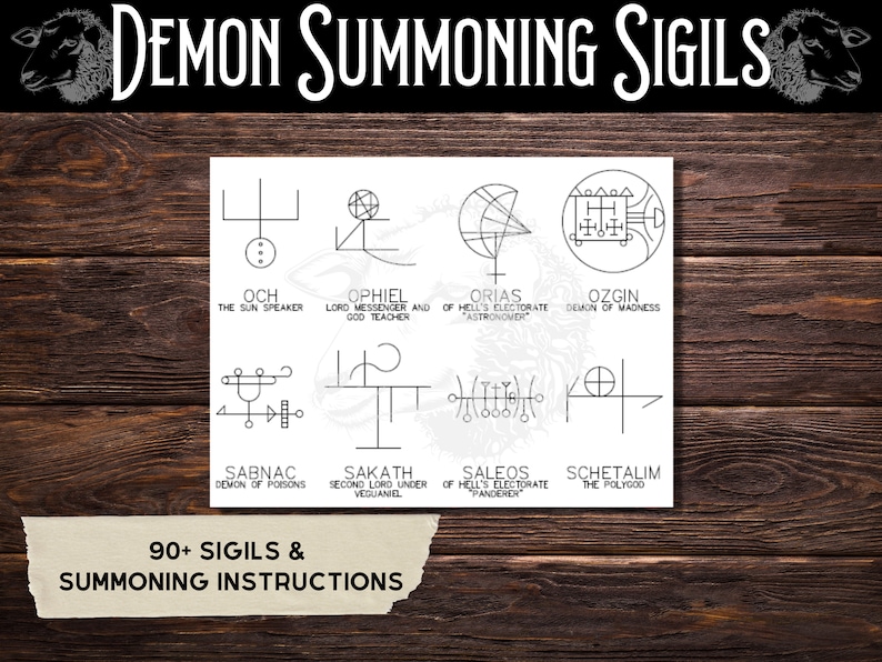 Demon Summoning Sigils Summon, Black Magic, Demonic, Protection - Etsy