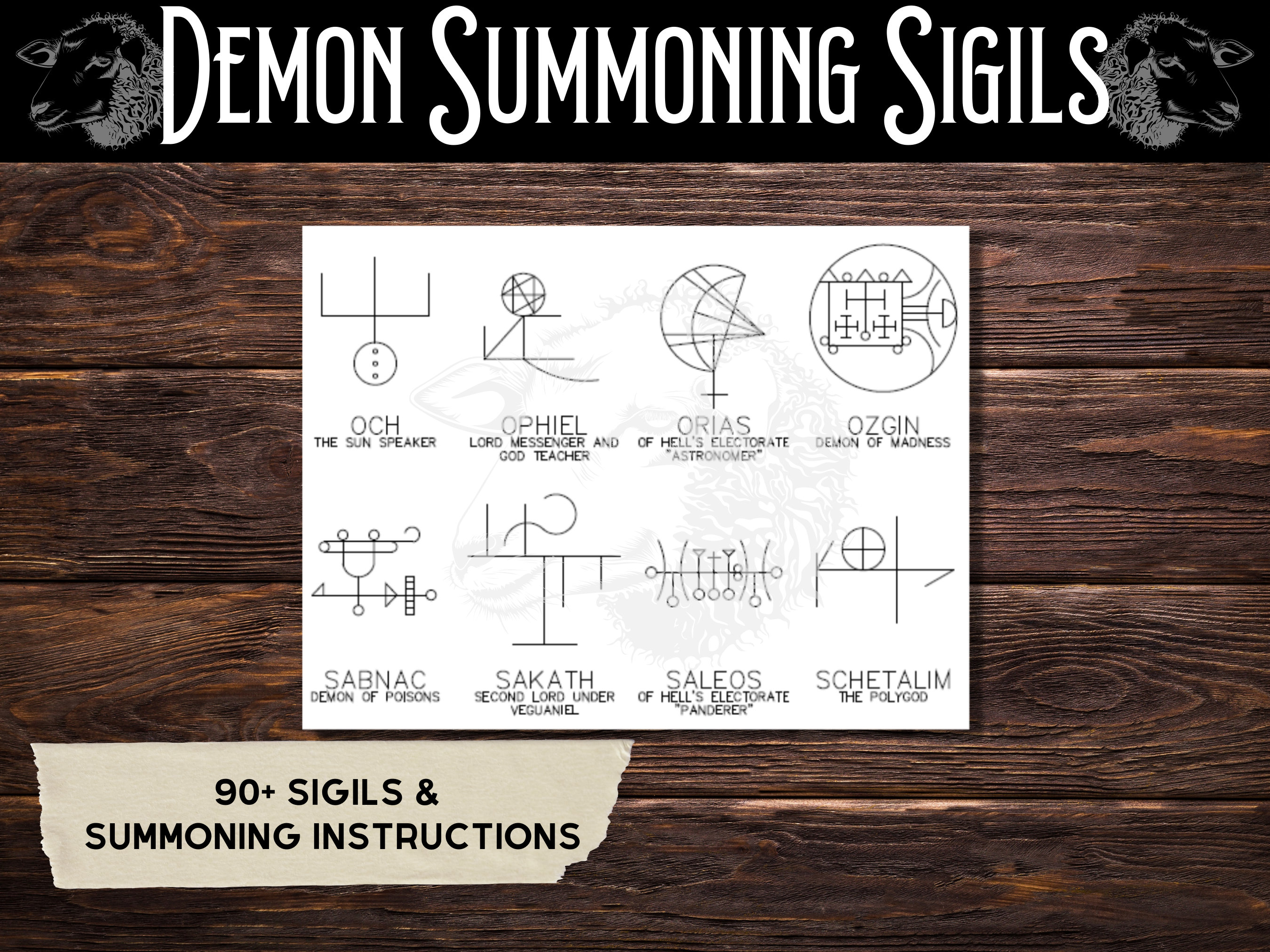 Demon Summoning Sigils Summon, Black Magic, Demonic, Protection - Etsy