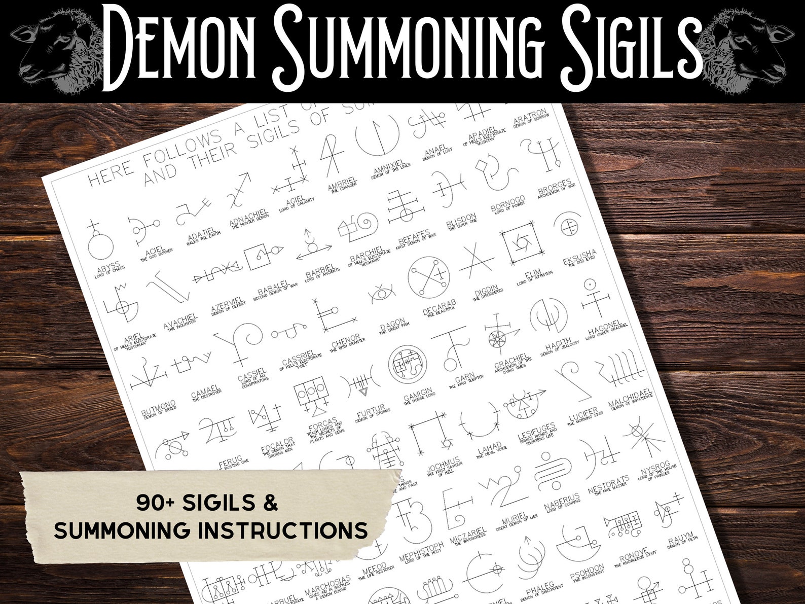 Demon Summoning Sigils Summon, Black Magic, Demonic, Protection - Etsy