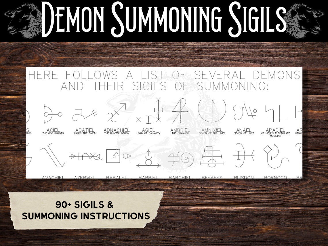 Demon Summoning Sigils Summon, Black Magic, Demonic, Protection - Etsy