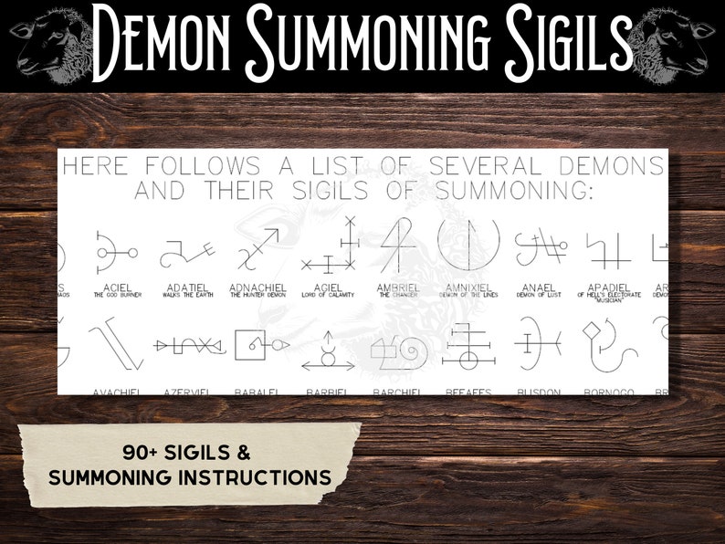 Demon Summoning Sigils Summon, Black Magic, Demonic, Protection - Etsy