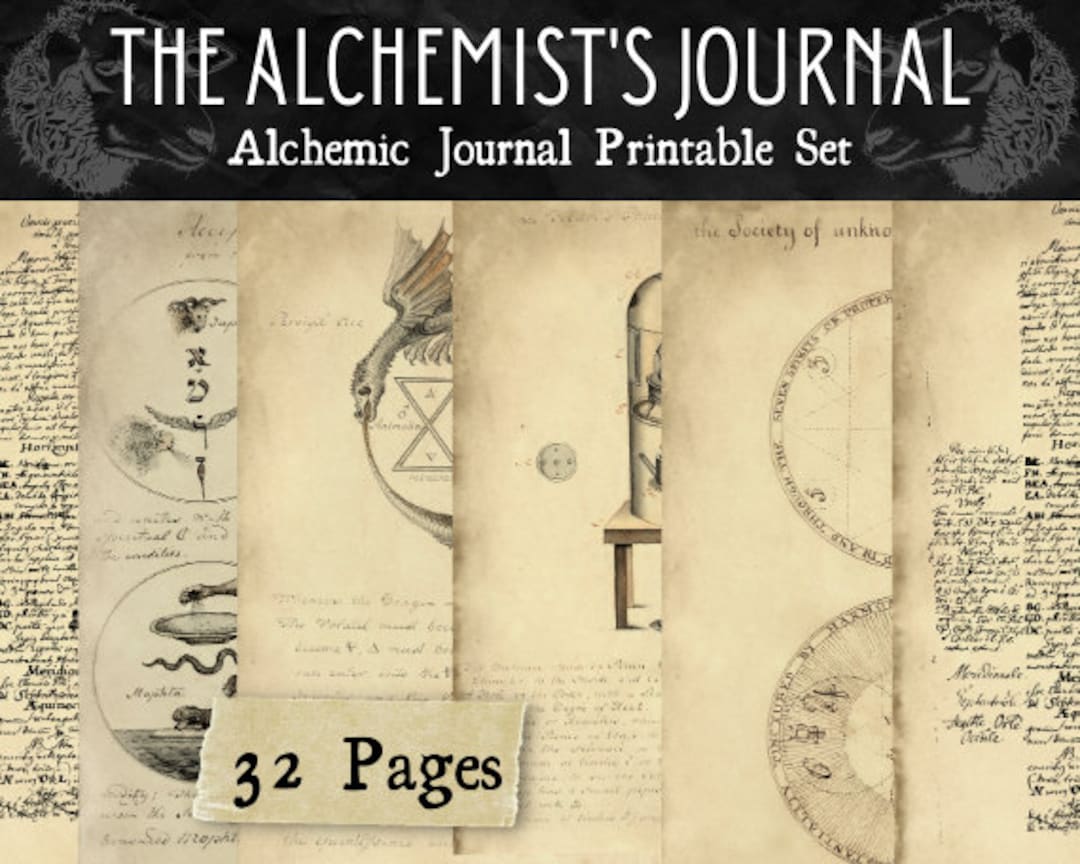 The Alchemist's Journal Printable Paper Set Digital - Etsy UK