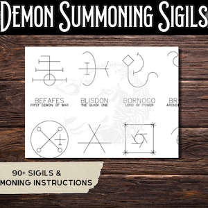 Demon Summoning Sigils Summon, Black Magic, Demonic, Protection - Etsy
