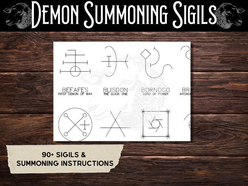 Demon Summoning Sigils Summon, Black Magic, Demonic, Protection - Etsy