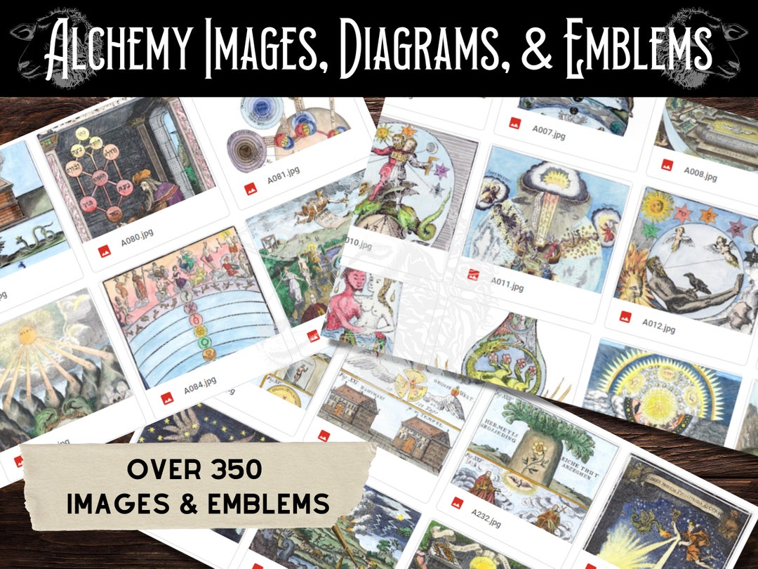 Alchemy Imagery, Diagrams, & Emblems HUGE 350 Bundle of Digitalized ...