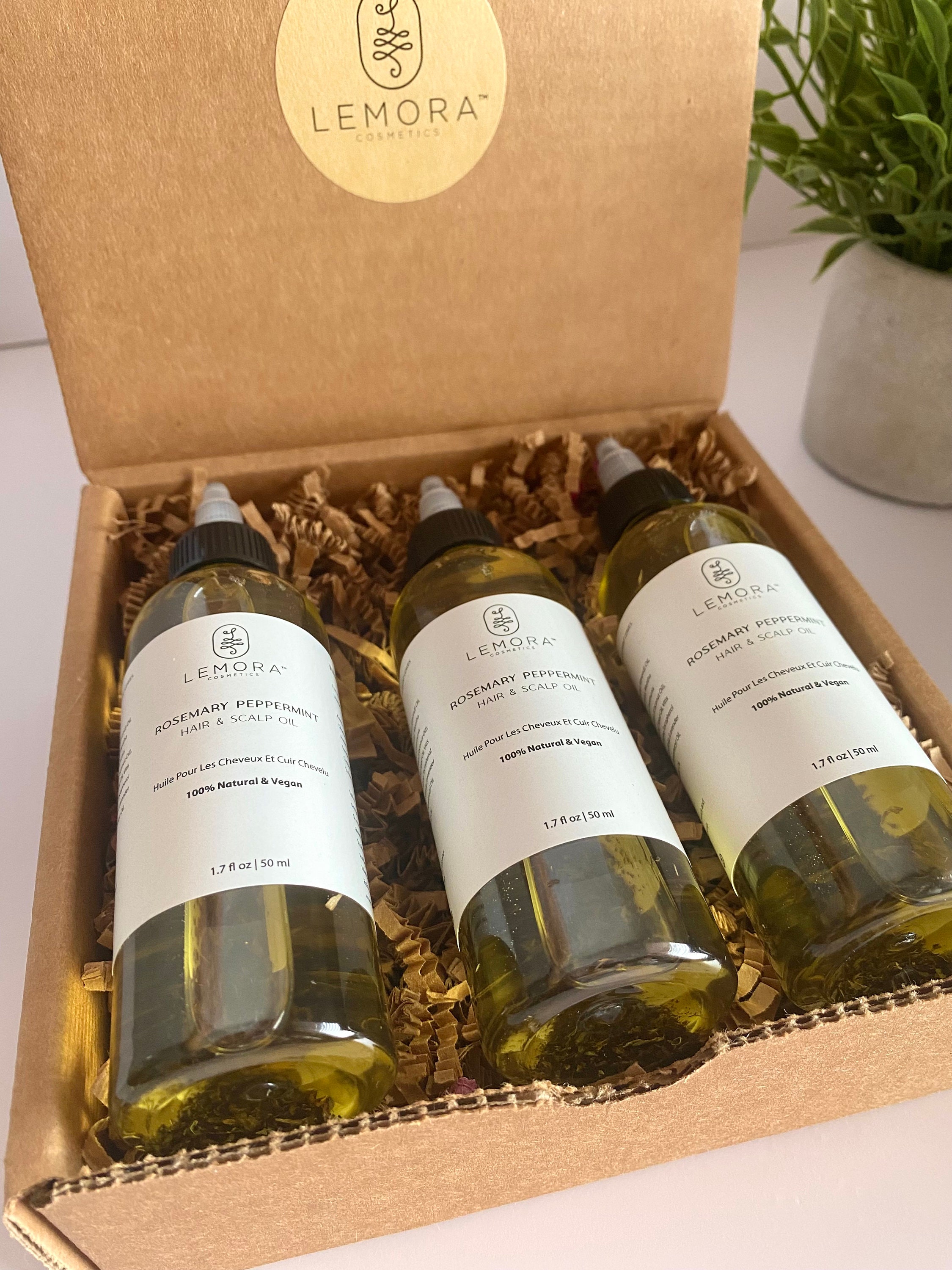Rosemary Mint Hair Oil - With Castor + Jojoba Oil, Strengthening Hair ...