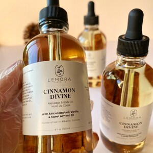 Cinnamon Body Oil solar Infused Cinnamon Massage Oil With Vanilla ...