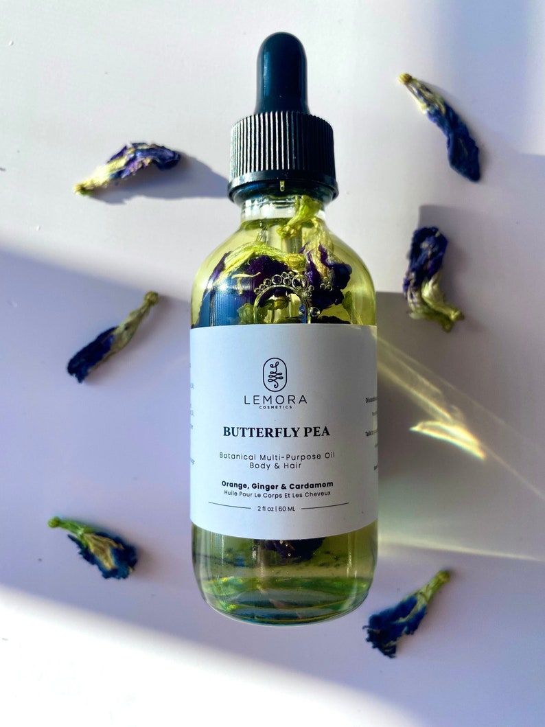 Butterfly Pea Flower Oil: Vegan Natural Hair & Body Oil With Orange ...