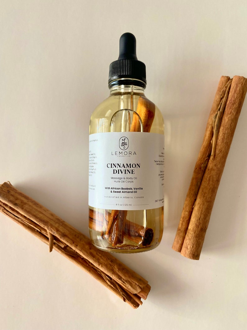 Cinnamon Vanilla Body Oil Massage Oil Infused With Organic Ceylon ...