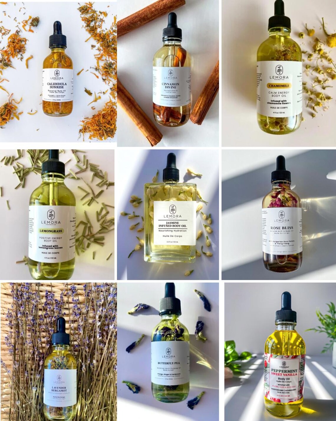Hydrating Peppermint Sweet Vanilla Body Oil - Holiday Body Oil for Dry ...