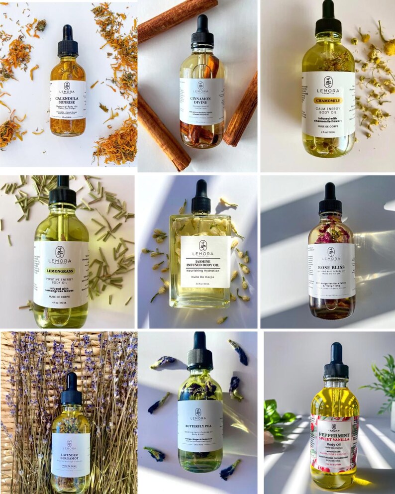 Hydrating Peppermint Sweet Vanilla Body Oil - Holiday Body Oil for Dry ...