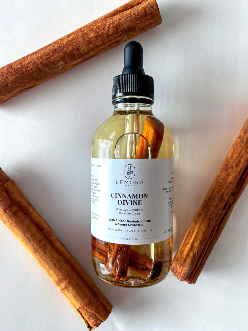 Cinnamon Vanilla Body Oil Massage Oil Infused With Organic Ceylon ...