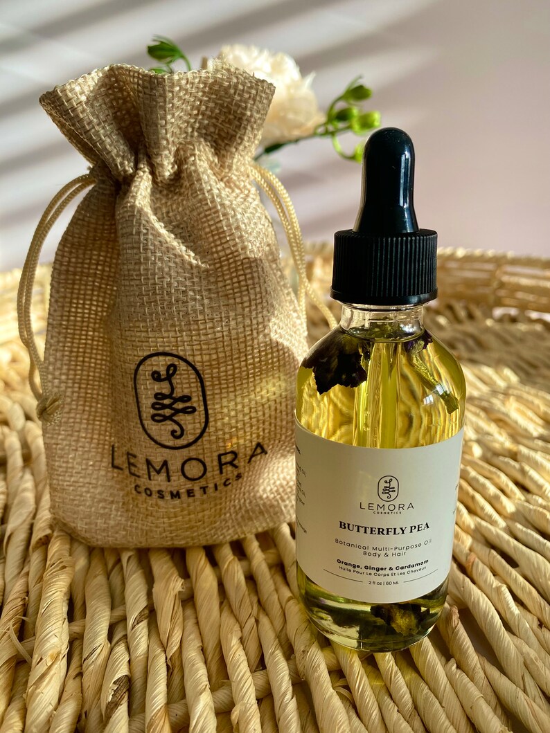 Butterfly Pea Flower Oil: Vegan Natural Hair & Body Oil With Orange ...