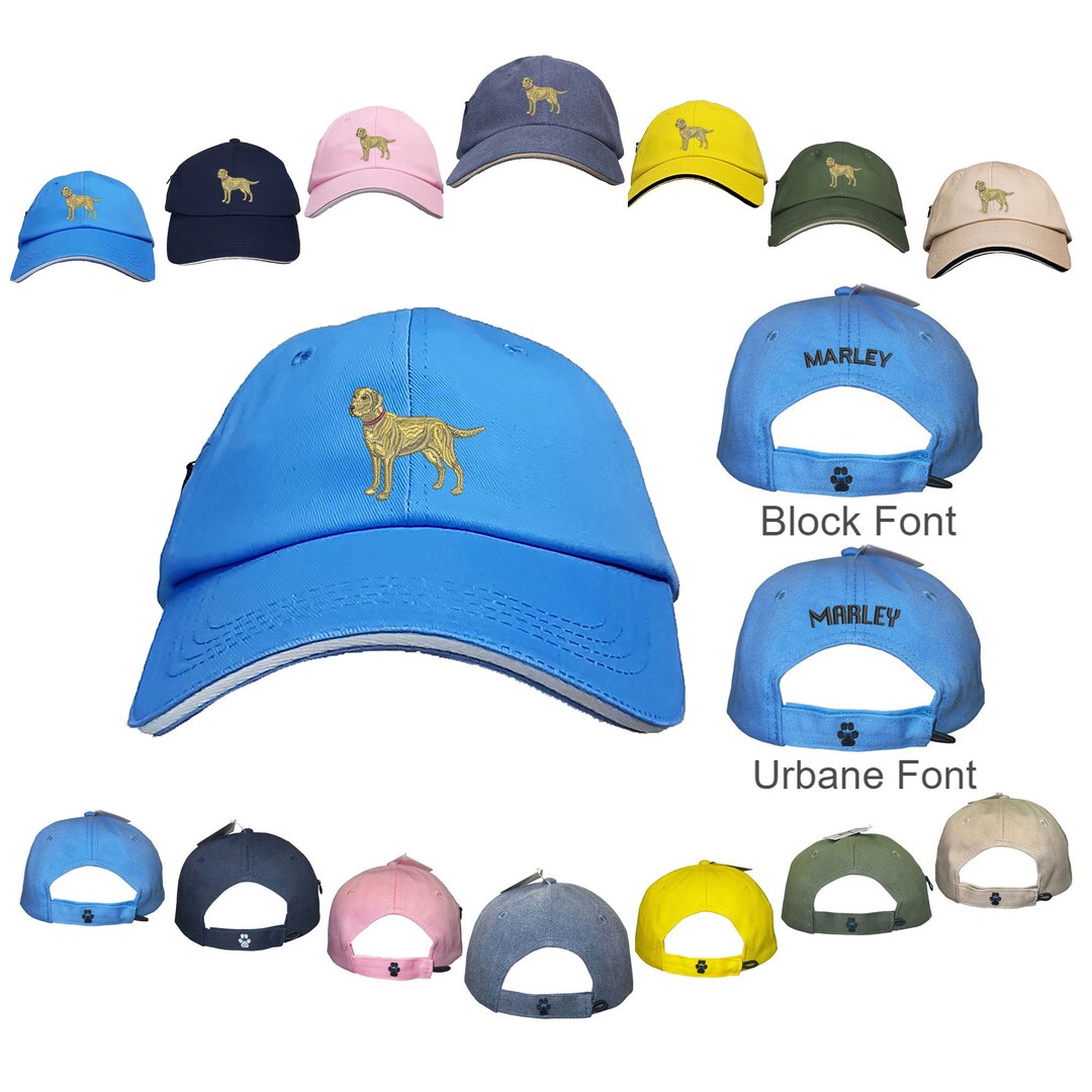Yellow Labrador Retriever Embroidered Unisex Baseball Caps - 100% ...