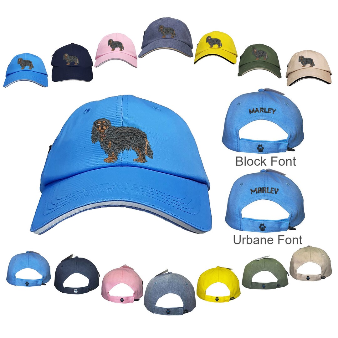 Black and Tan Cavalier King Charles Embroidered Unisex Baseball Caps ...