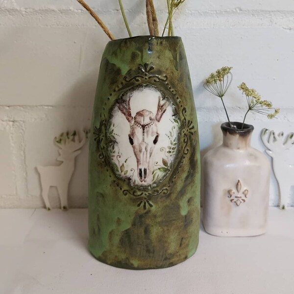 Ceramic Deer Head - Etsy
