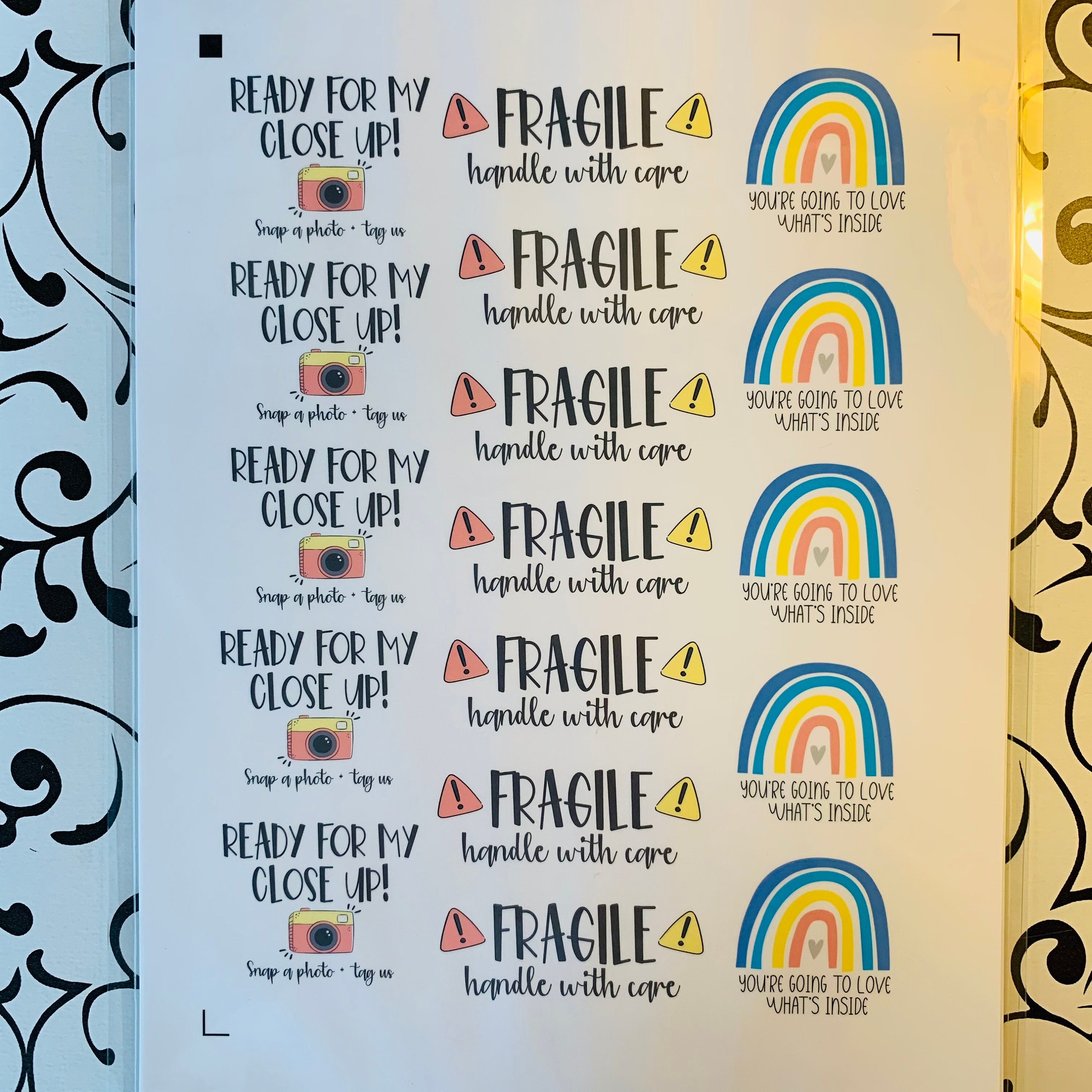 CUTE PACKAGING STICKERS 12 Styles These are printed by the | Etsy