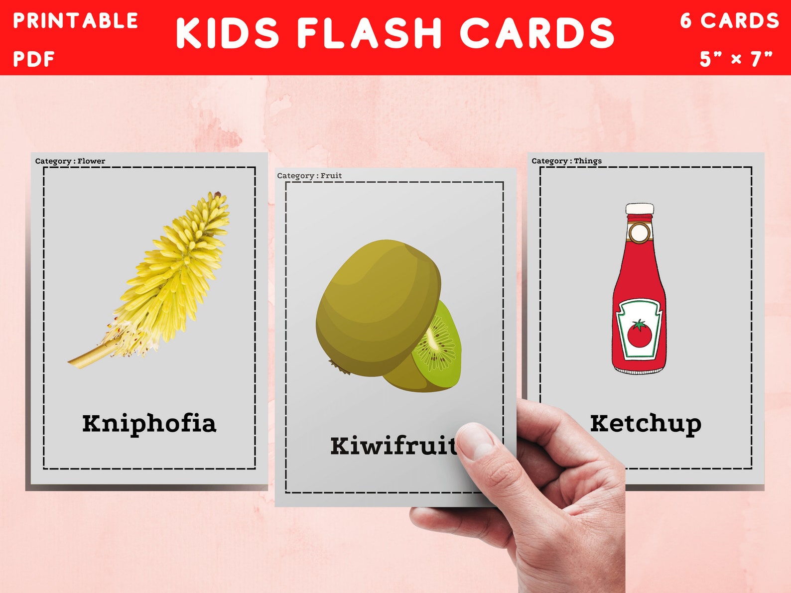 6 Set Flashcard for Kids Homeschool Flash Cards Montessori Alphabet ...