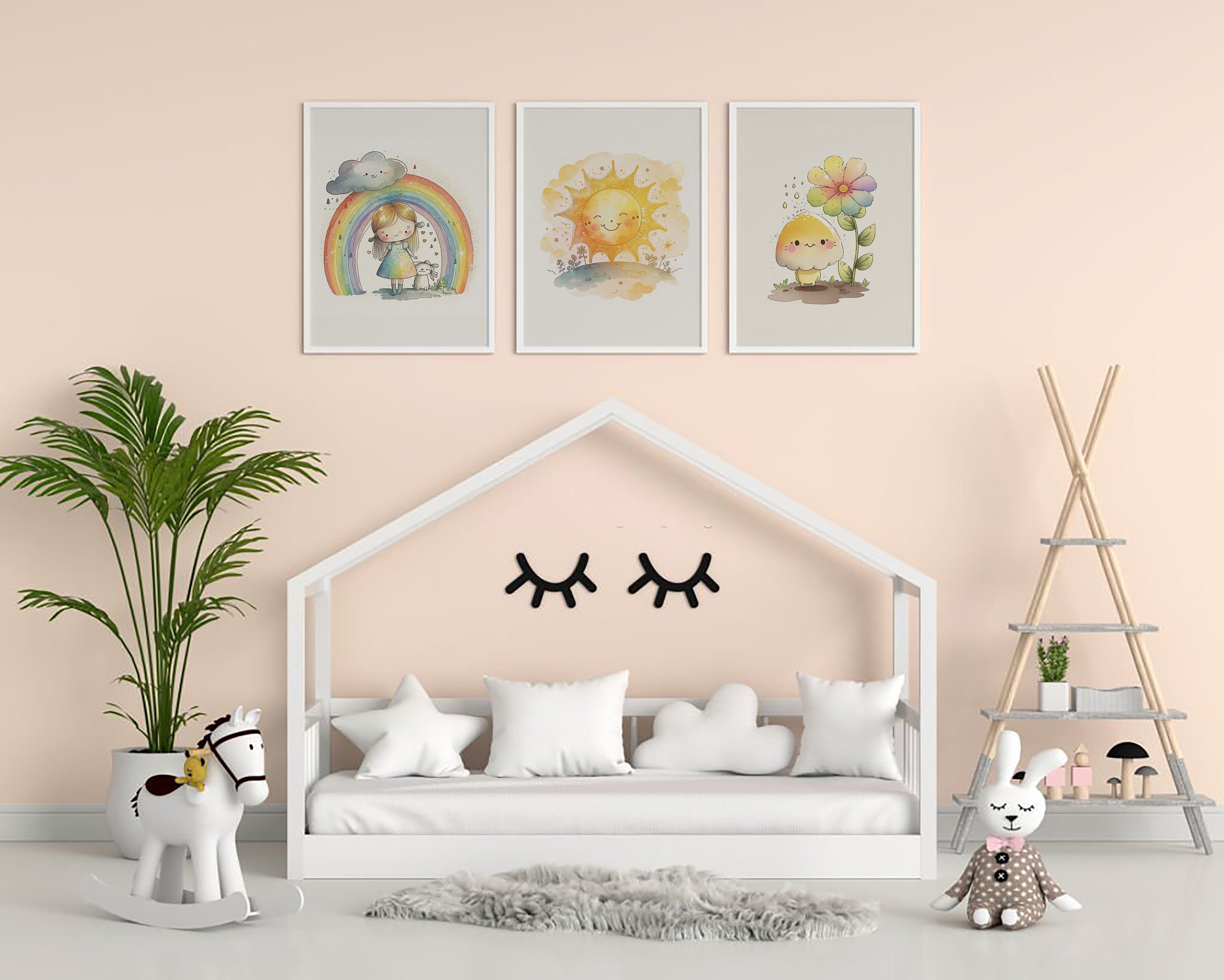 Set of 6 Cute Little Girl Printable Wall Art - Cute Children Prints ...