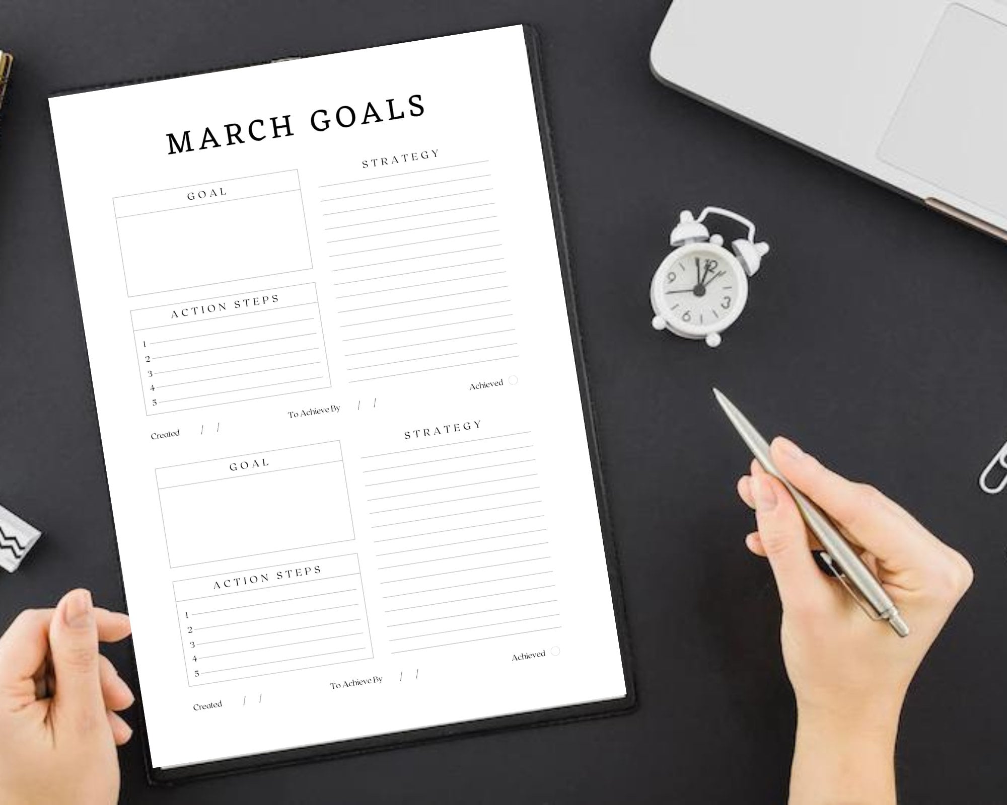 Monthly Goals Planner Printable Yearly Goals Planner Goal - Etsy