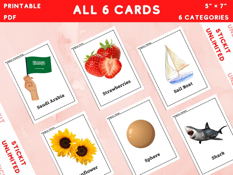 First Letter Flash Cards - Learning Flash Cards Set of 6 - Kids ...