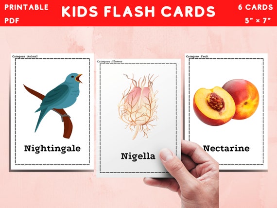 Letter N Flash Cards Montessori Learning Material - Etsy