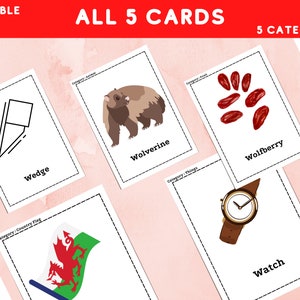 Printable Letter W Flashcard - Nomenclature Classroom Poster - Kids ...