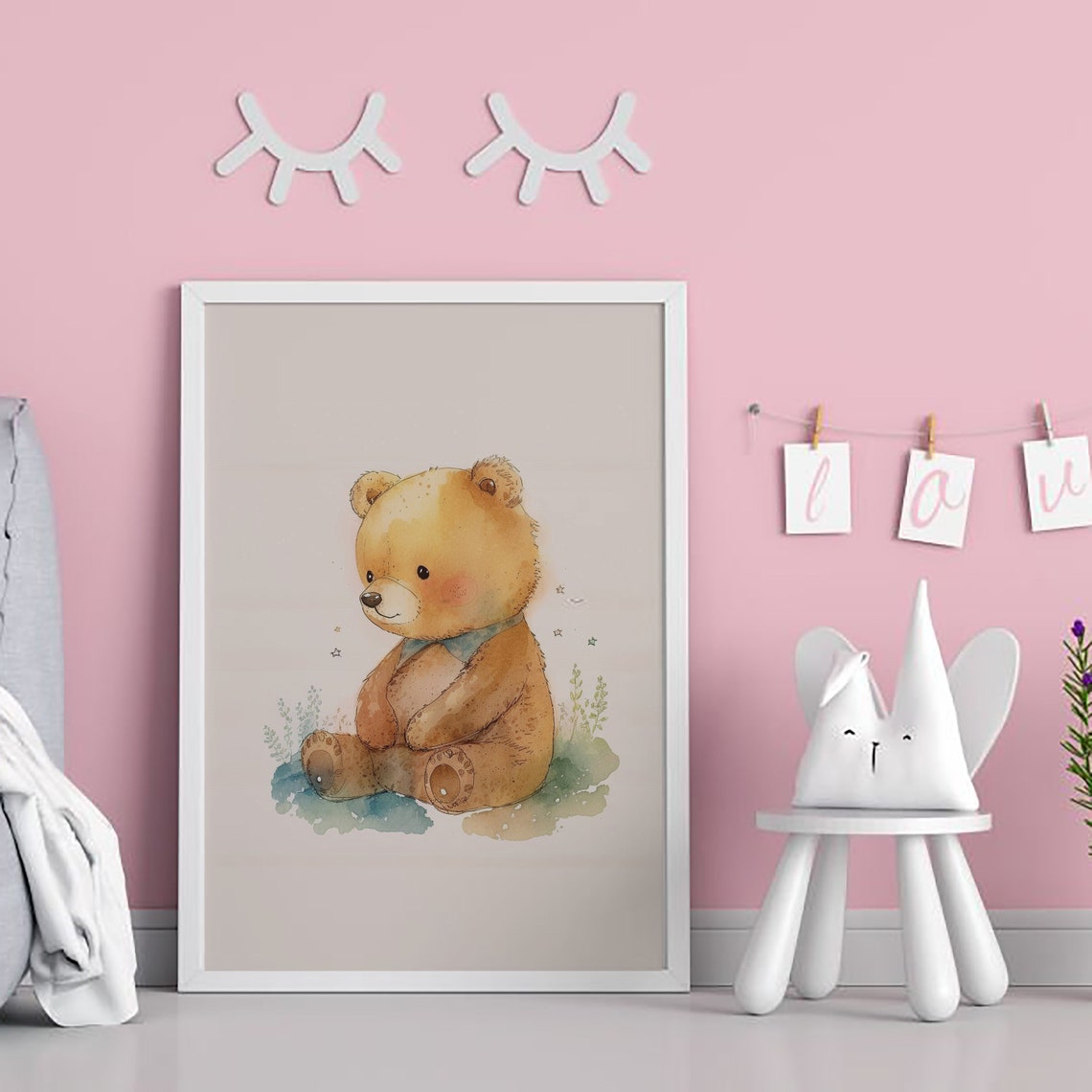 Set of 6 Cute Little Girl Printable Wall Art Cute Children Prints Baby ...