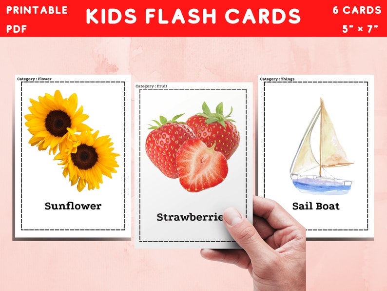 First Letter Flash Cards - Learning Flash Cards Set of 6 - Kids ...