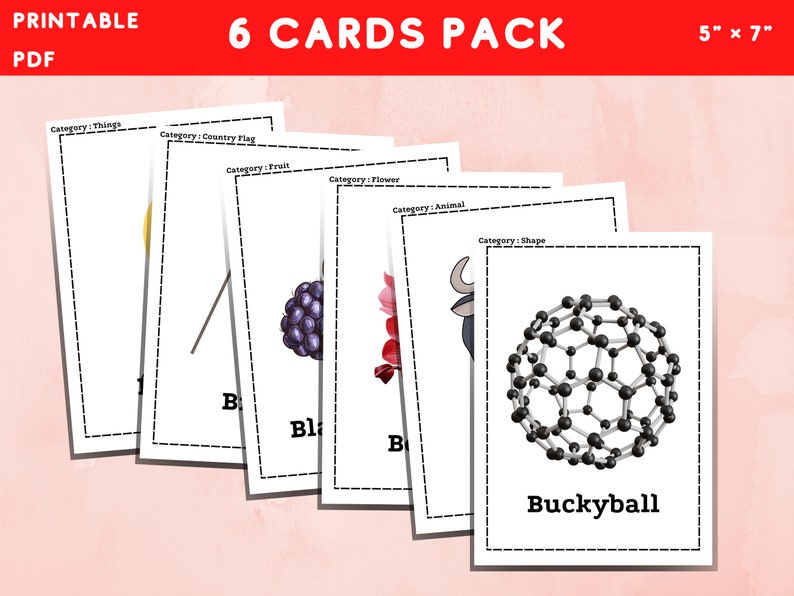 First Word Letter B Flash Cards - ABC Learning Flash Cards - Montessori ...