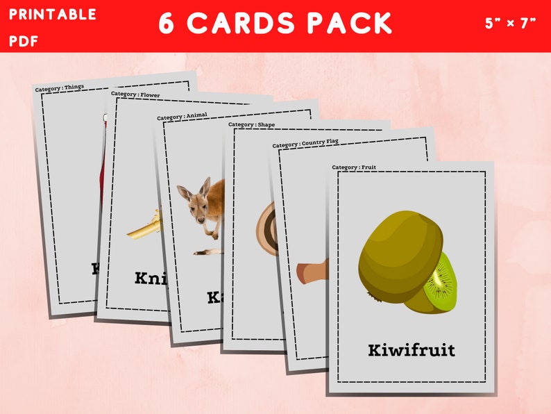 6 Set Flashcard for Kids - Homeschool Flash Cards - Montessori Alphabet ...