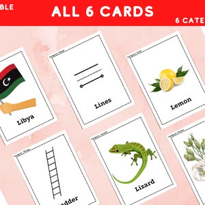 Infant Flashcards - Letter L Flash Cards - Montessori Learning Material ...