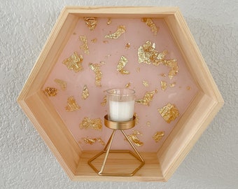 Gold Hexagon Shelf - Etsy