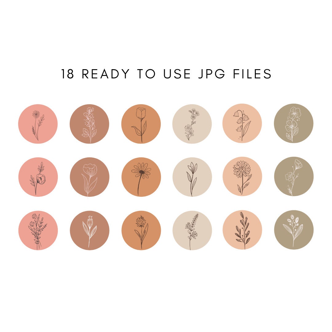 18 Vintage flower Highlights Instagram, flower Icons, Story Covers ...