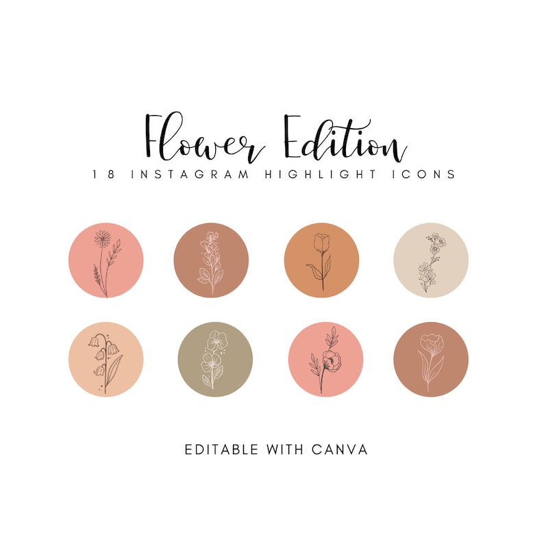 18 Vintage flower Highlights Instagram, flower Icons, Story Covers ...