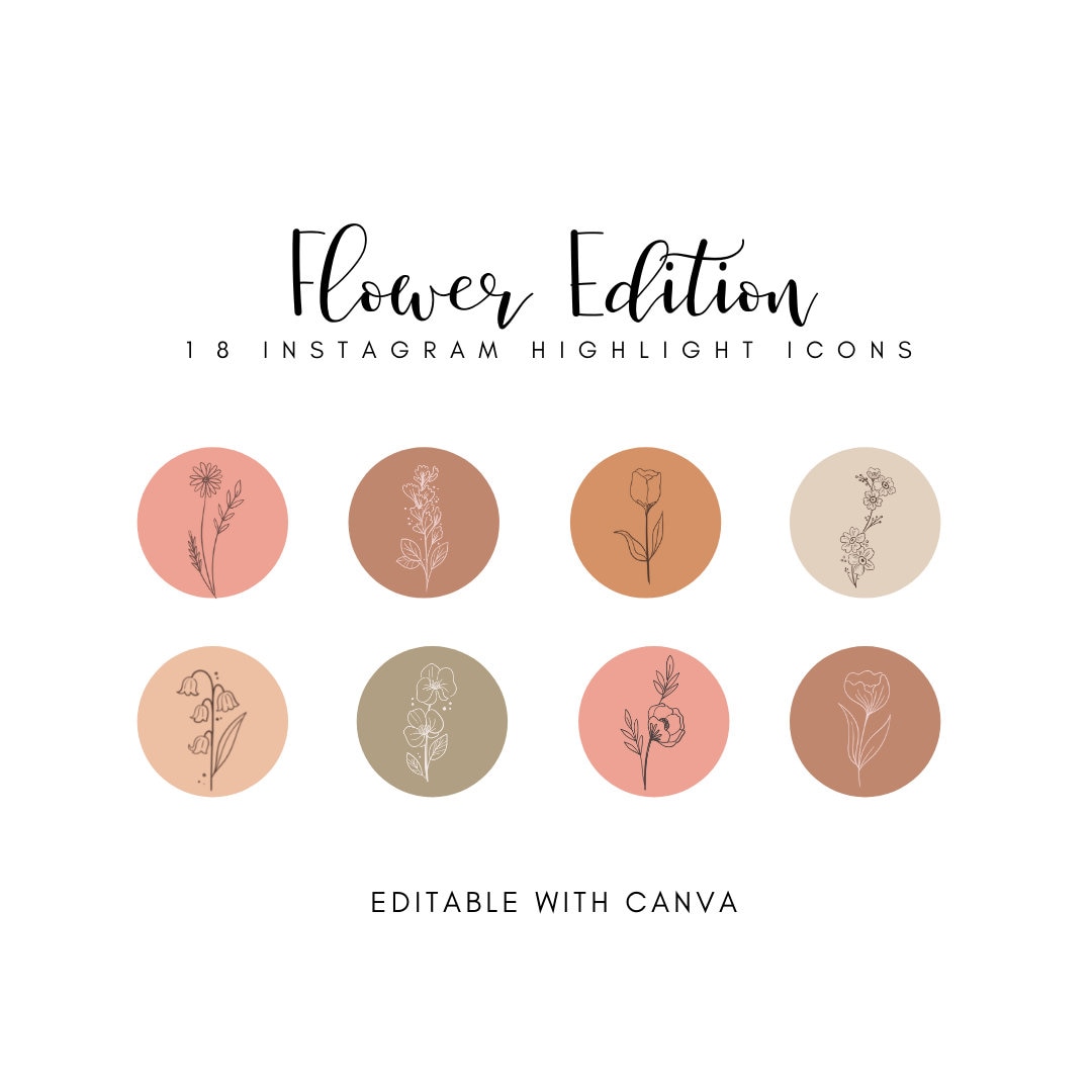 18 Vintage flower Highlights Instagram, flower Icons, Story Covers ...