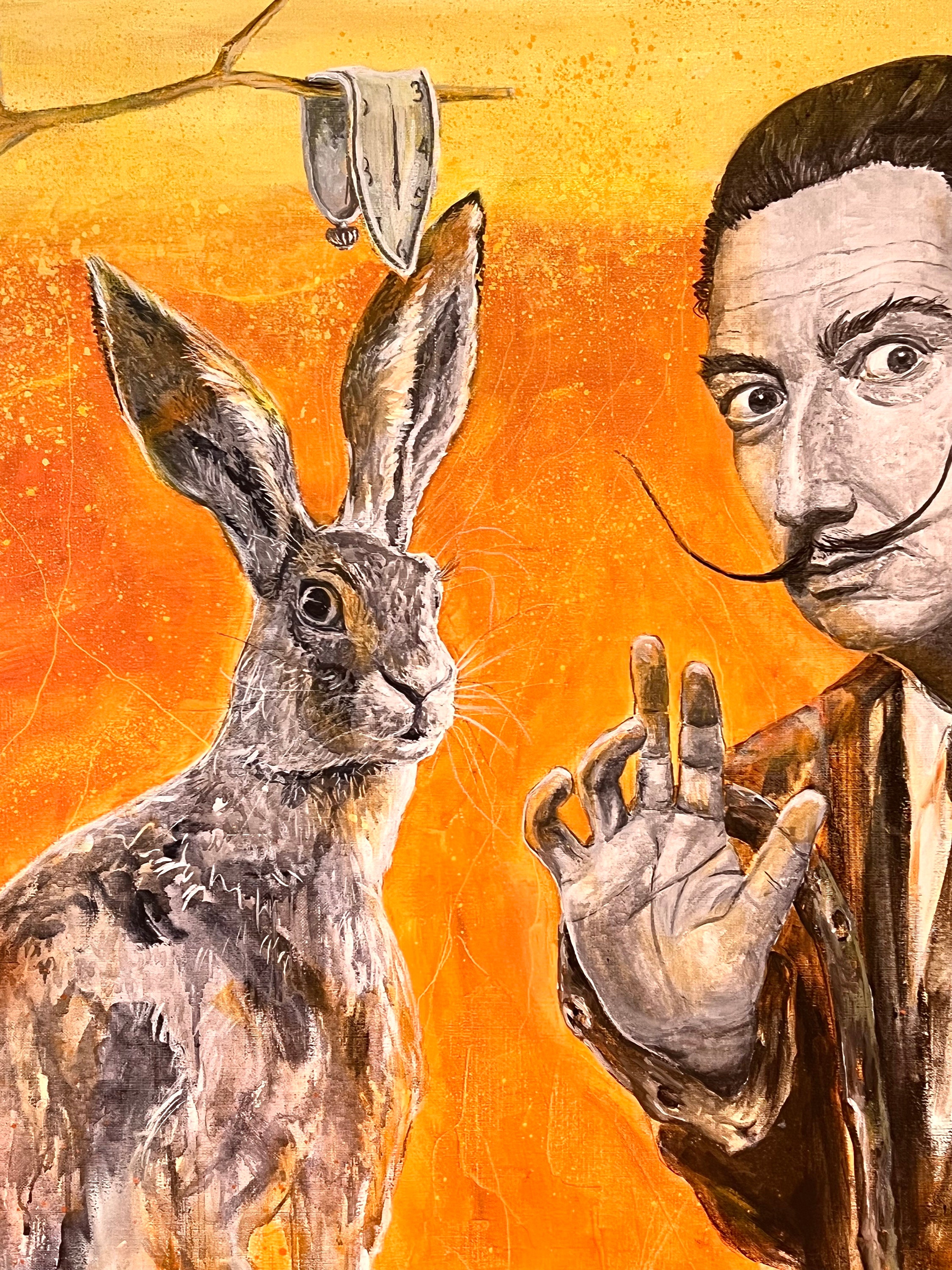 Salvador Dali Portrait Original Print Wall Art Pop Art Artwork 32 by 32 ...