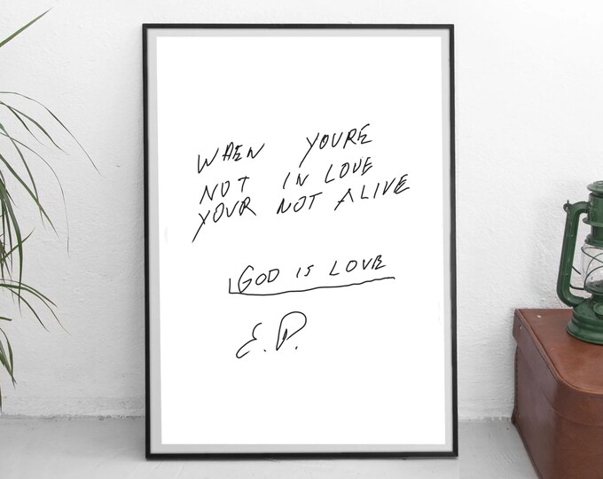 Elvis Presley Letter Handwriting Print Handwritten Print Fan Wall Art ...