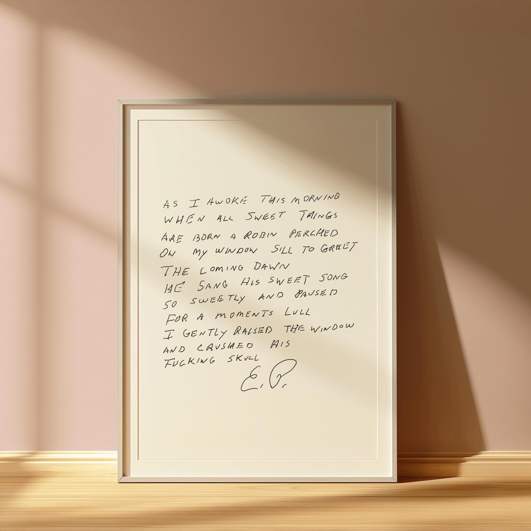 Elvis Presley Handwriting Print | Handwritten Print | Fan Wall Art ...
