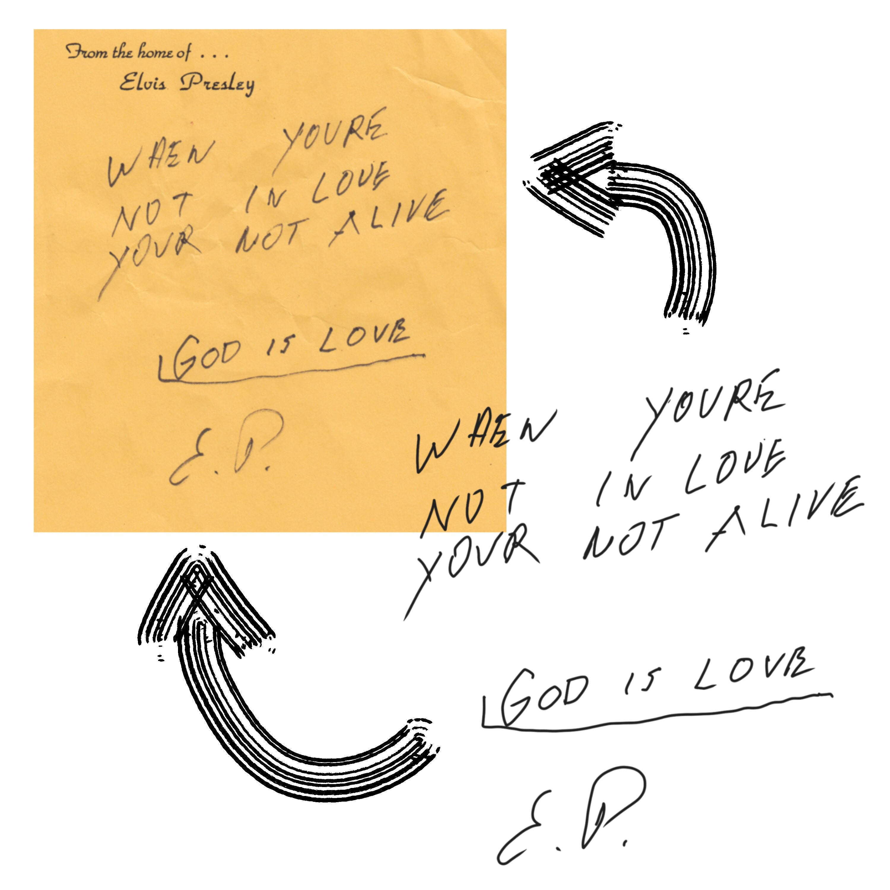 Elvis Presley Letter Handwriting Print | Handwritten Print | Fan Wall ...