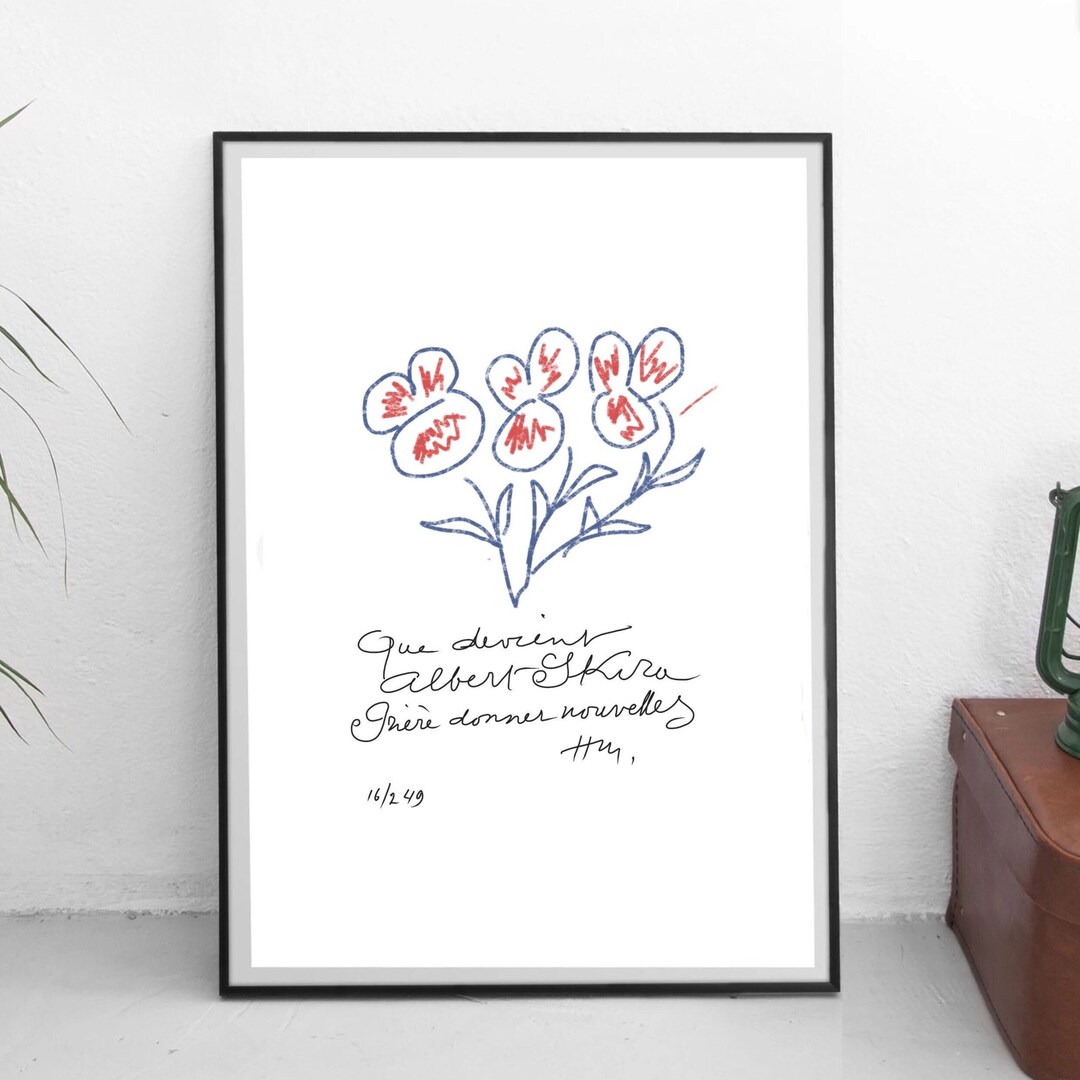 Henri Matisse Handwriting DIGITAL DOWNLOAD Handwritten Print - Etsy